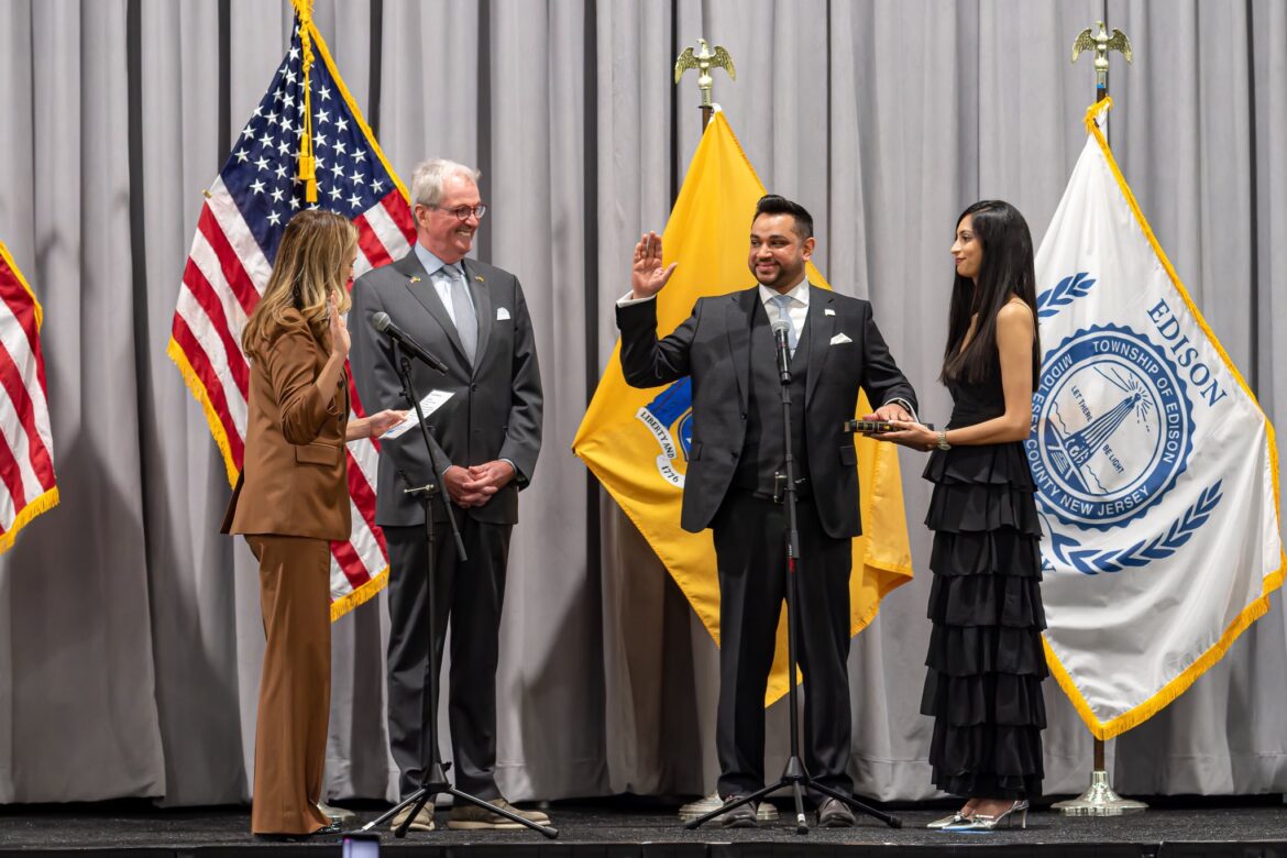 Sam Joshi Sworn In for Second Term as Edison Mayor by New Jersey ...